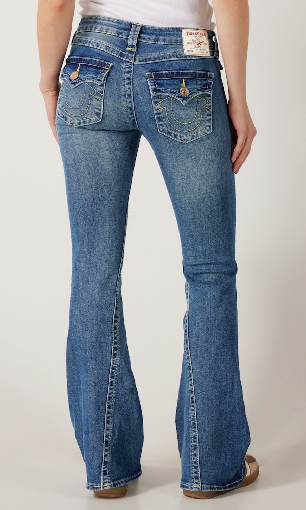 True Religion Joey Low Rise Flare Medium Blå Jeans Mellanblå | Dam | Carlings