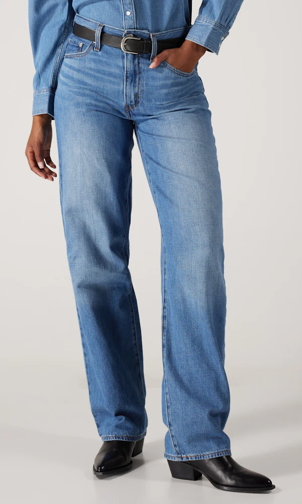 Levi's Baggy Dad Lys Blå Lin Jeans | Dame | Carlings